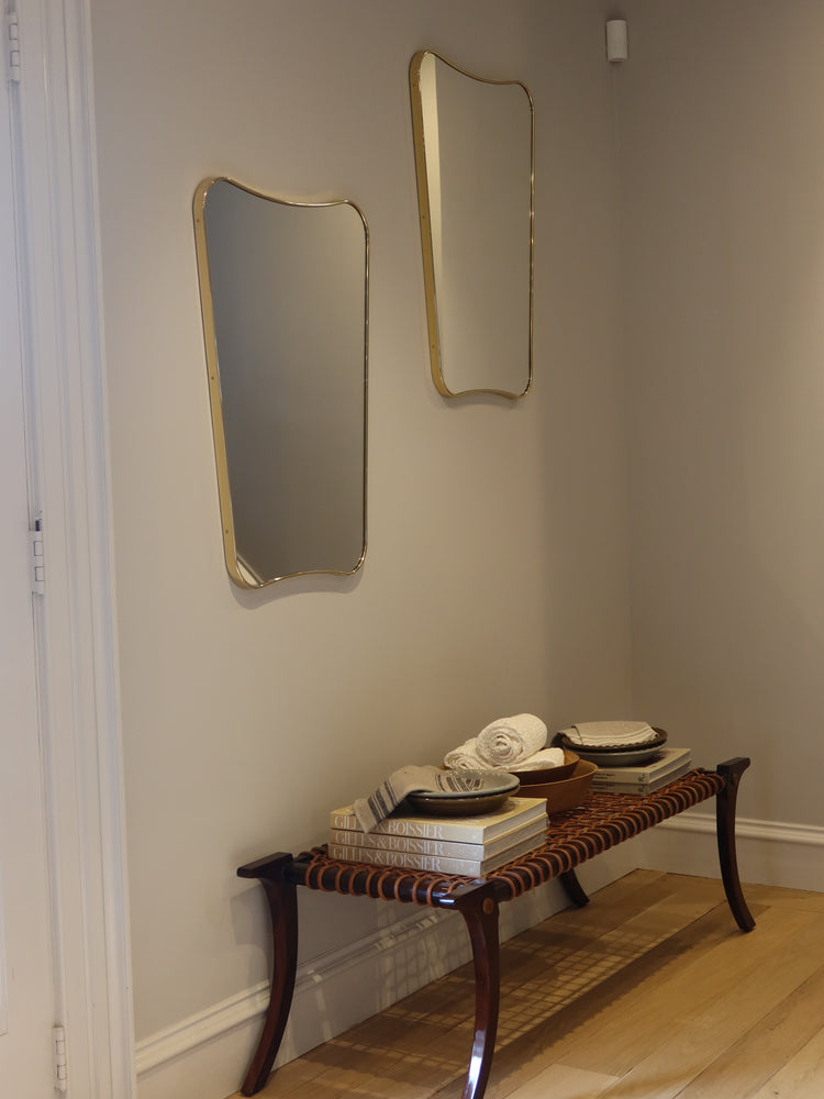 Gubi FA 33 Rectangular Mirror in Blackened Brass