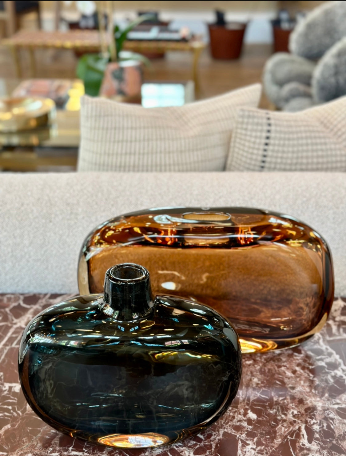 Milano B Bronze Vase by Arcade Glass