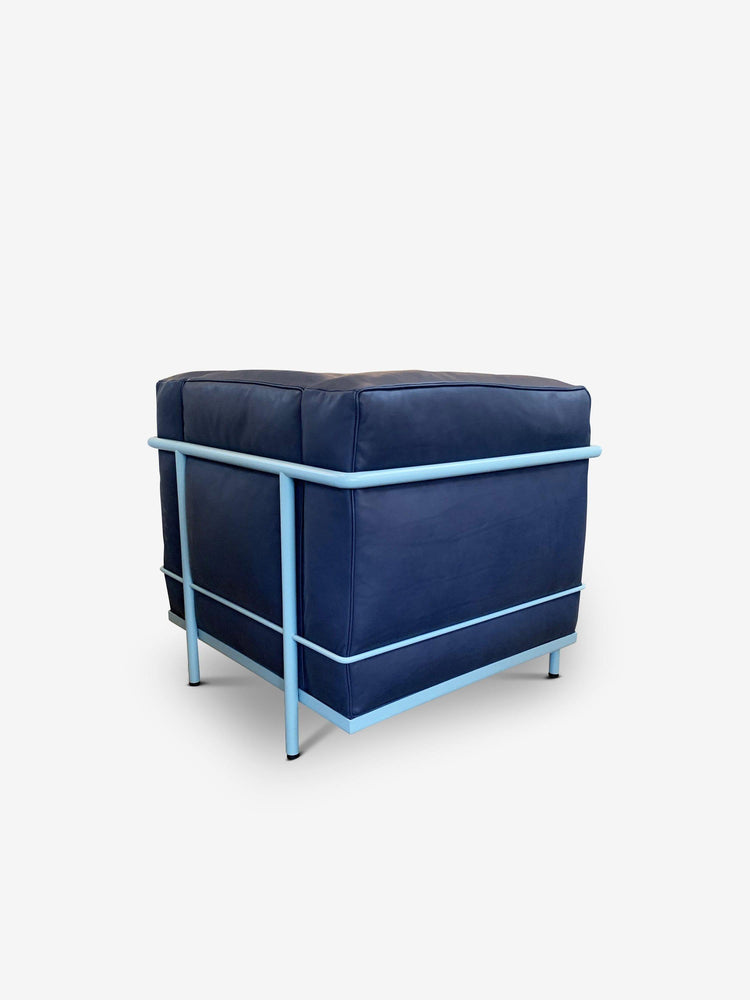 Le Corbusier LC2 Blue Leather Armchair