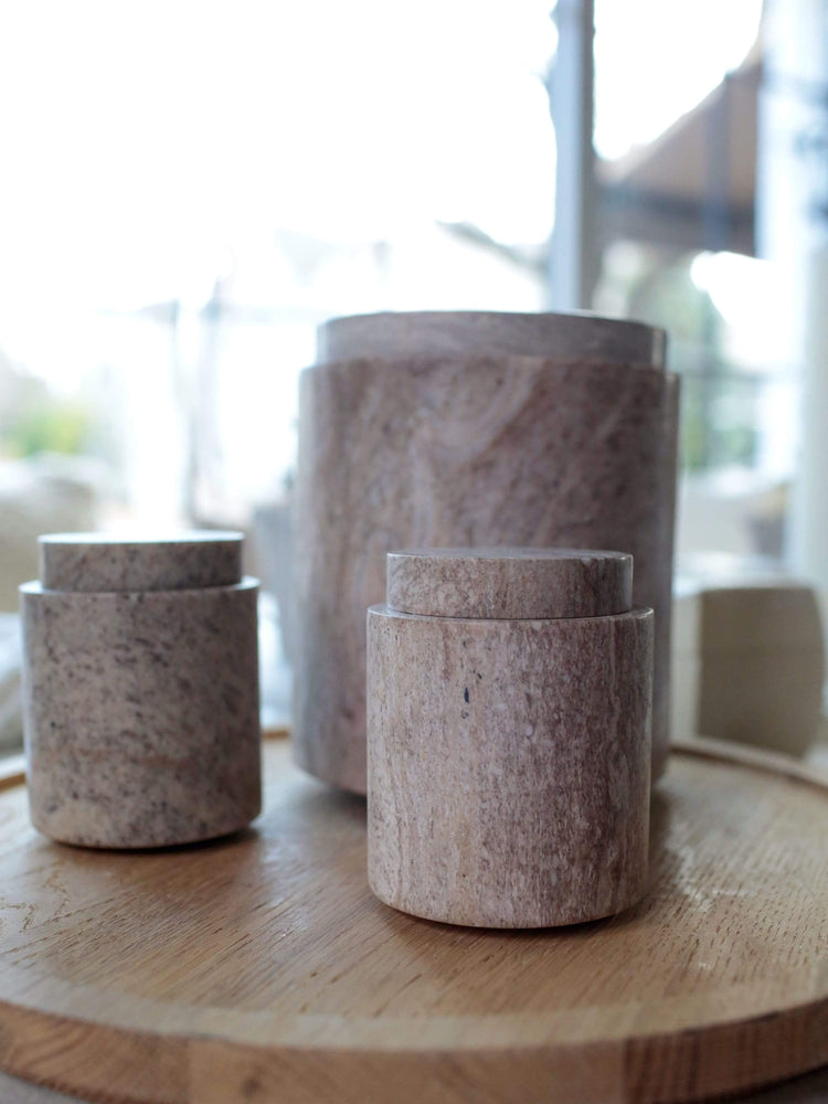 Large Grigio Antico Marble Container – Elegant