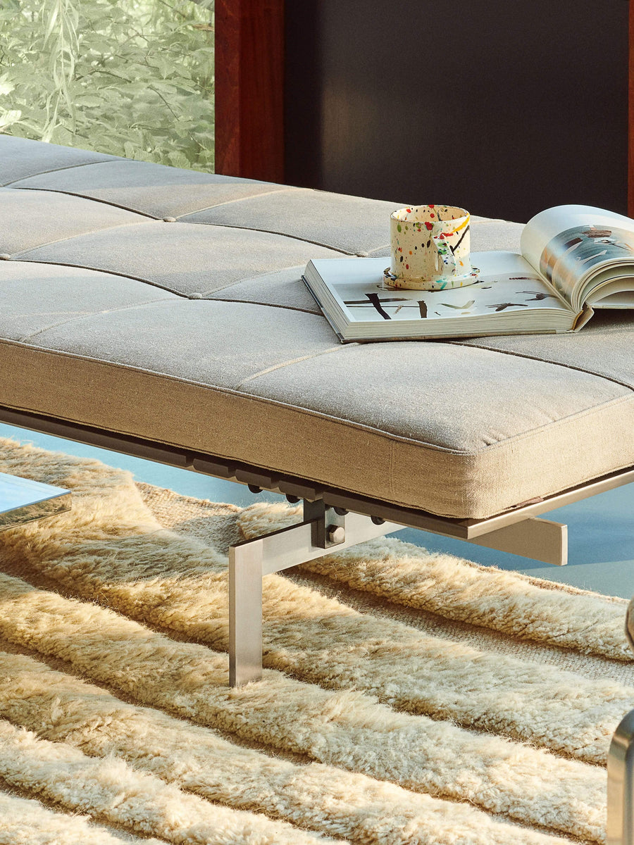Poul Kjaerholm PK80 Daybed in Natural Canvas by Fritz Hansen